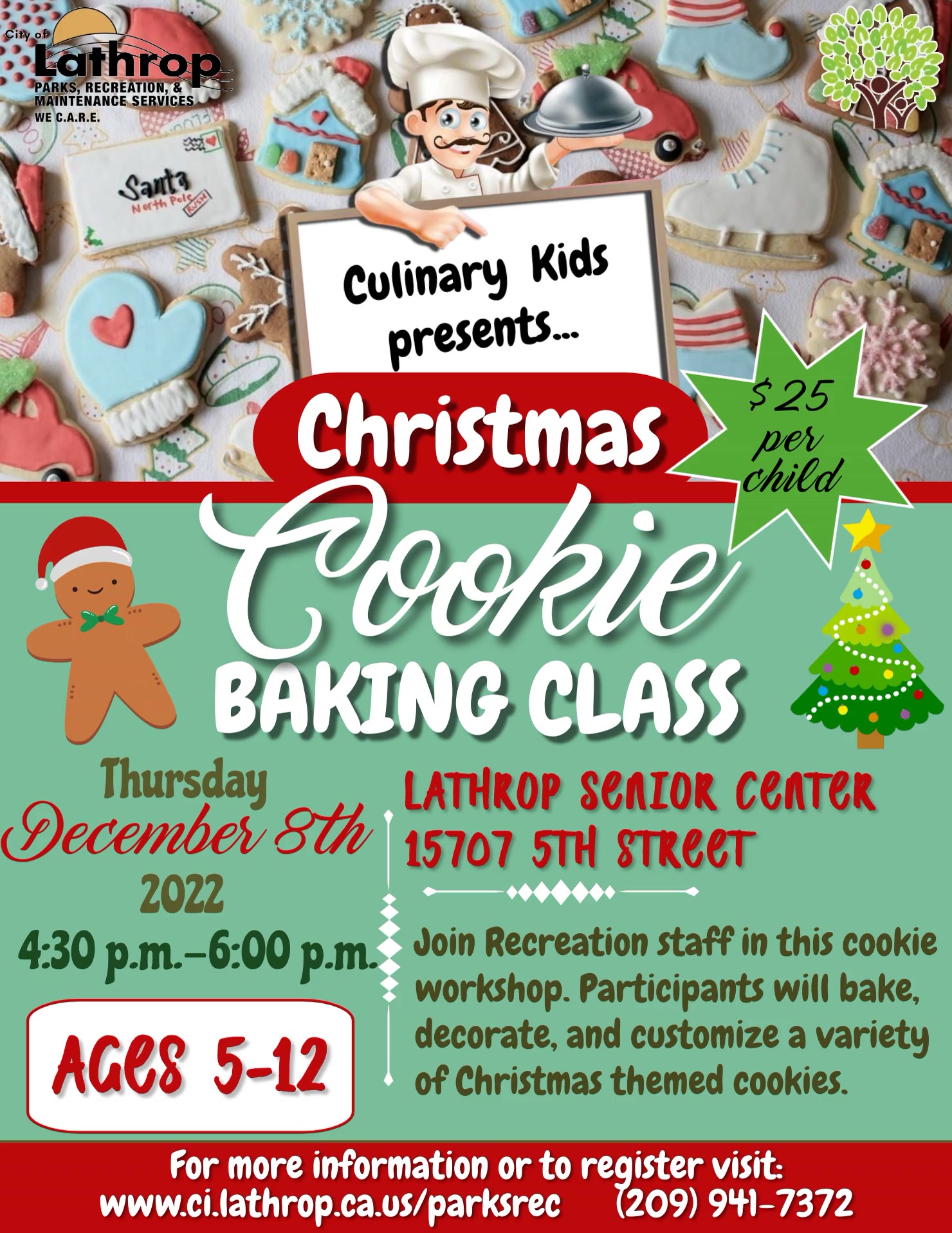 Christmas Cookie Baking Class | City of Lathrop CA