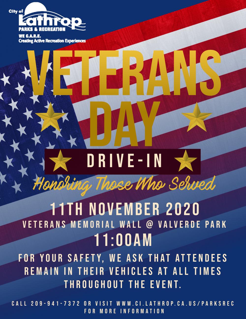Veterans Day 2020 | City of Lathrop CA
